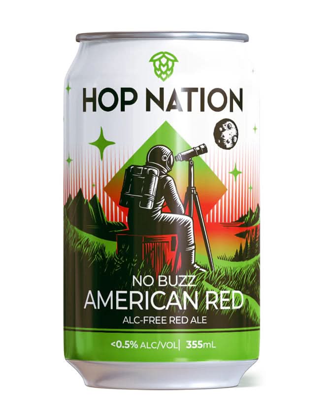 Hop Nation Non Alcoholic No Buzz American Red Ale